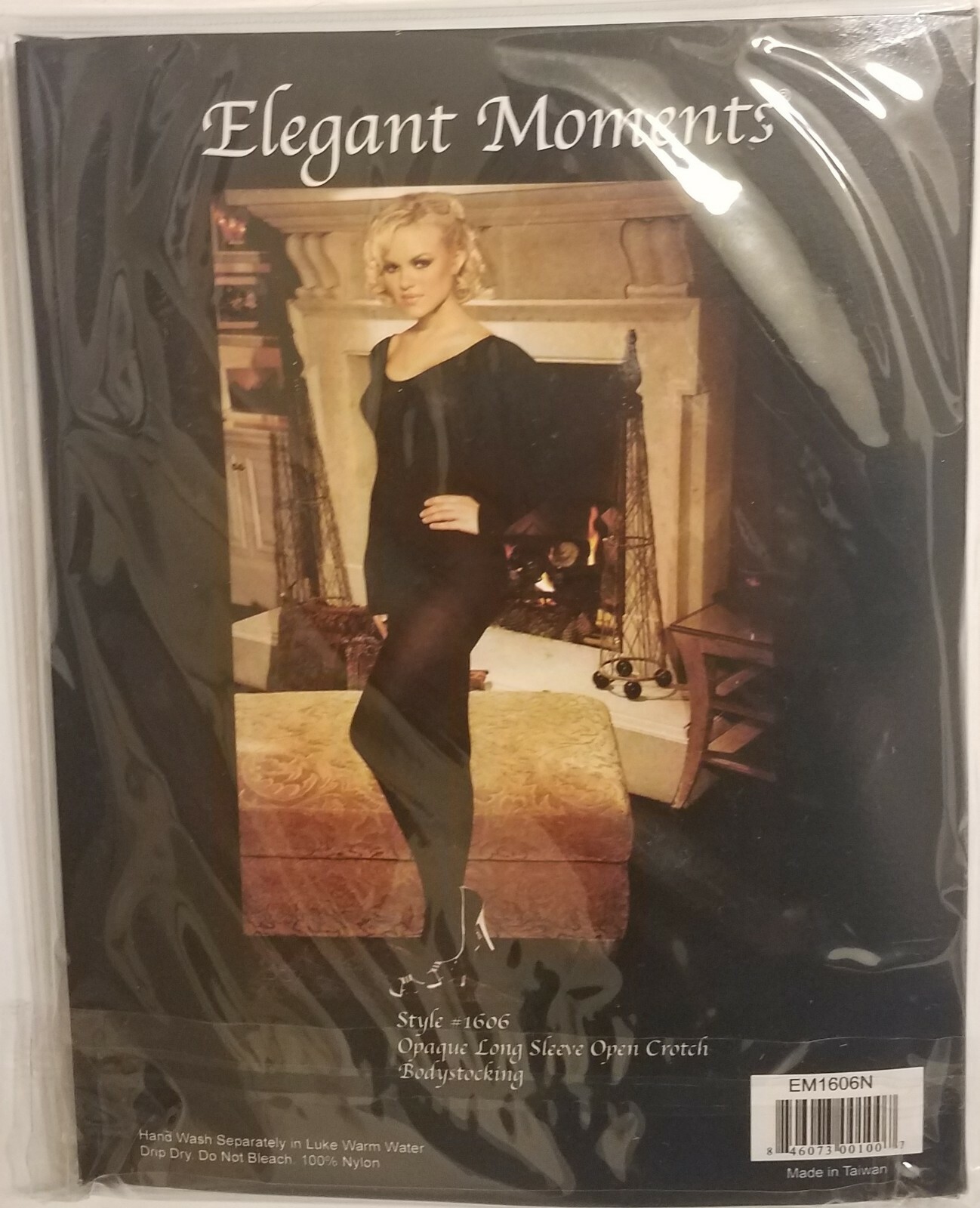 Opaque Long Sleeve Bodystocking with open crotch - 2 Colors Available ...