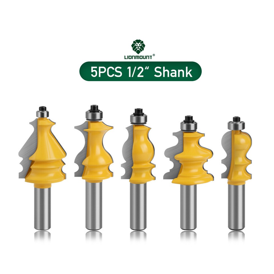 1/4 1/2 8mm Shank Architectural Molding Router Bit Profile Edge Cutter ...