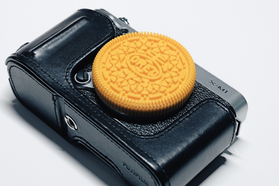 3D Printed Oreo Lens caps - Body Cap & Rear Lens Cap - Set - Fujifilm ...