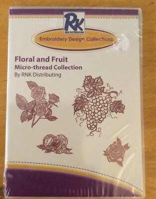 RK floral and fruit micro thread embroidery design collection | eBay