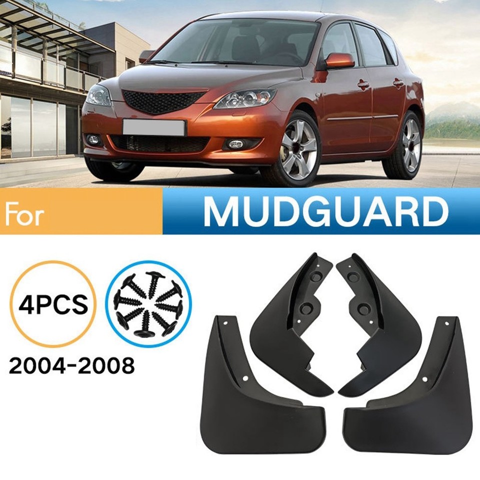 4PCS Car Mudguard Mud Flaps Splash Mud Guard for 3 2004-2008 Car7025 ...