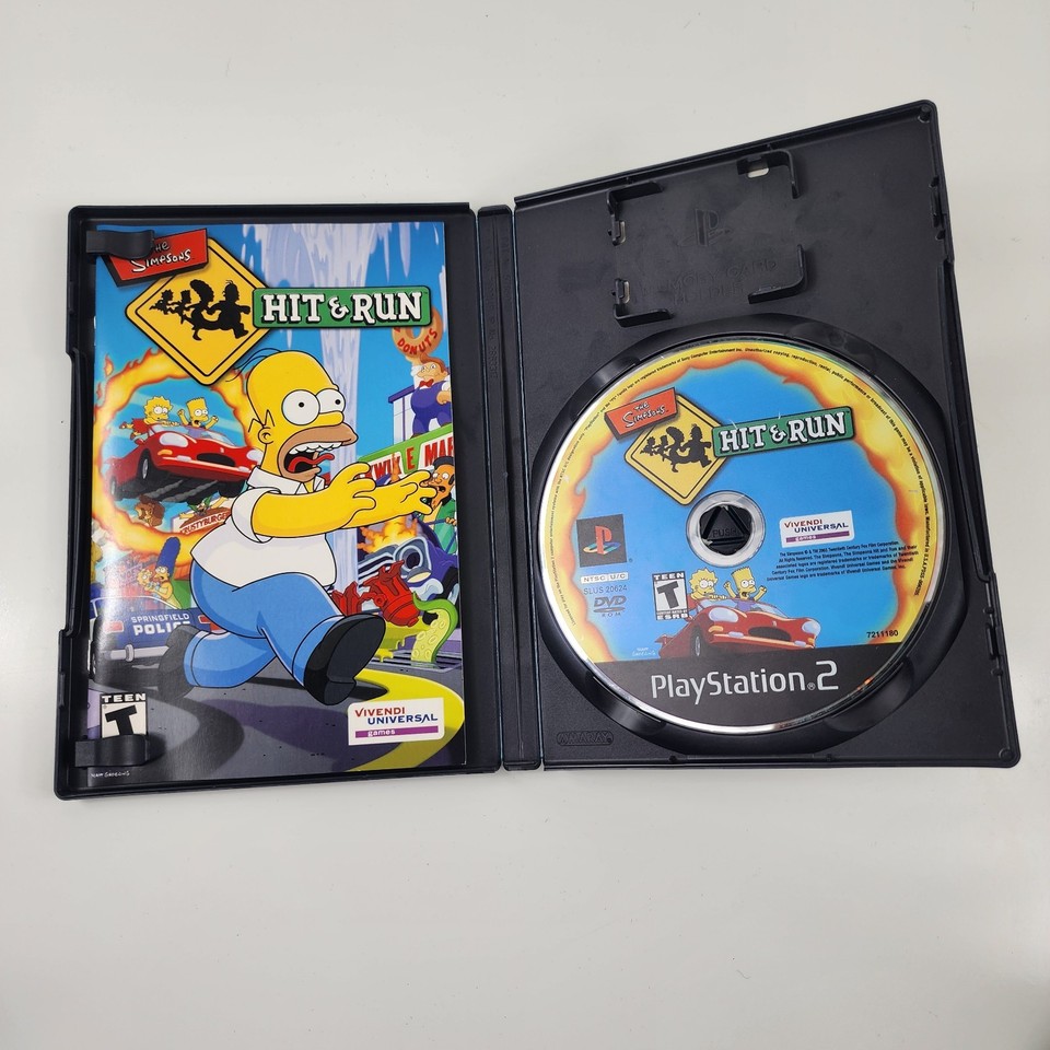 The Simpsons: Hit & Run - Playstation 2 PS2 -Black Label CIB w/REG CARD ...