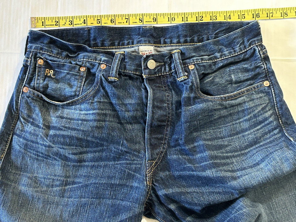 RRL Double RL Jeans Men's 34x32 Slim Fit Japan Woven Selvedge Denim ...