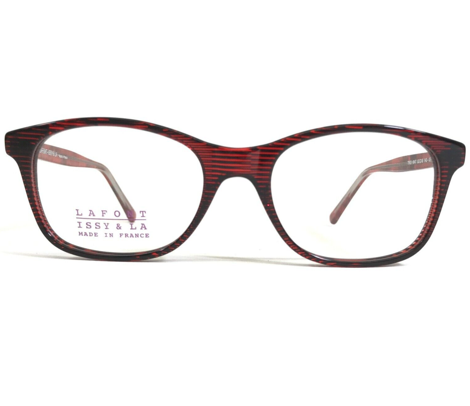 Lafont Issy & La Eyeglasses Frames TRES 6047 Red Black Striped Square ...