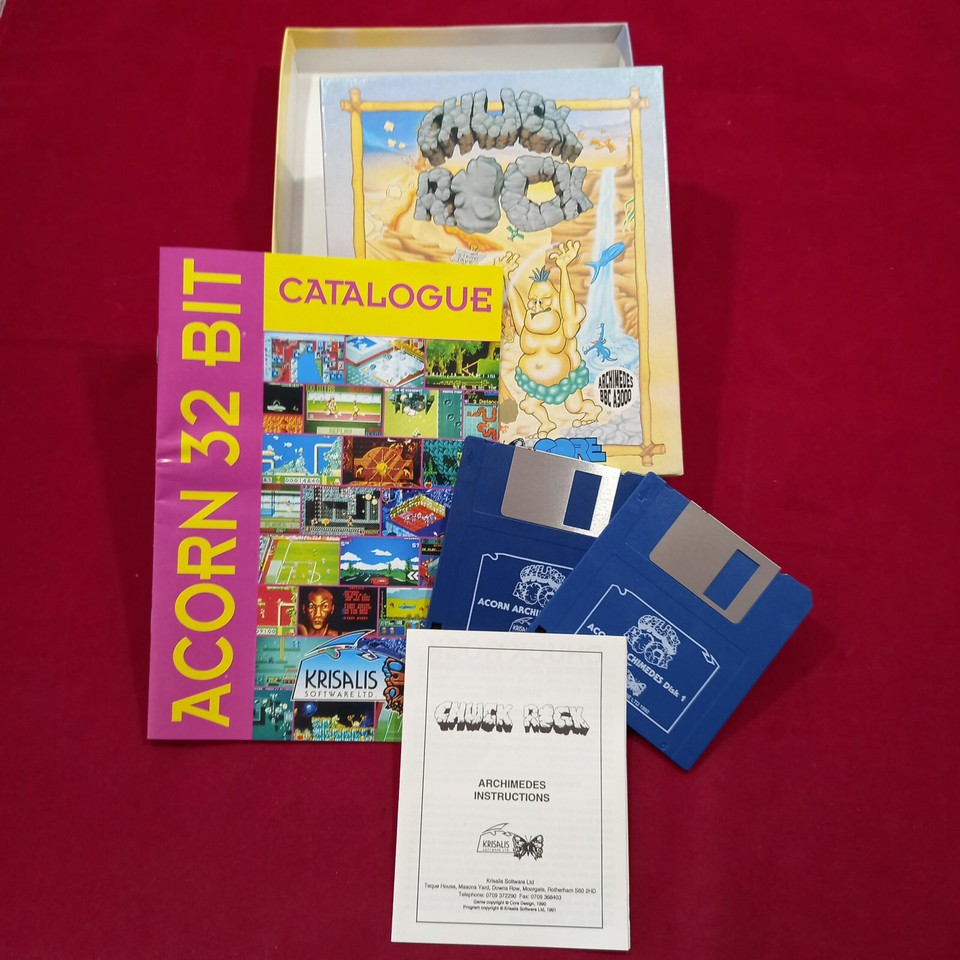 New! Chuck Rock 3.5" Discs for Archimedes Acorn RISC OS, by: Krisalis ...