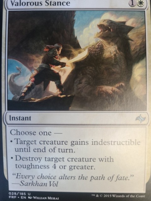 MTG Valorous Stance Fate Reforged 028/185 Regular Uncommon for sale ...