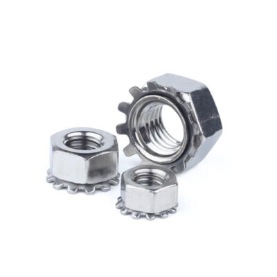 #4-40 Stainless Steel Locknuts with External-Tooth Lock Washer,100 ...
