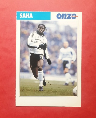 LOUIS SAHA 2001 NEWCASTLE FRANCE FICHE ONZE MONDIAL COLLECTION FOOTBALL ...