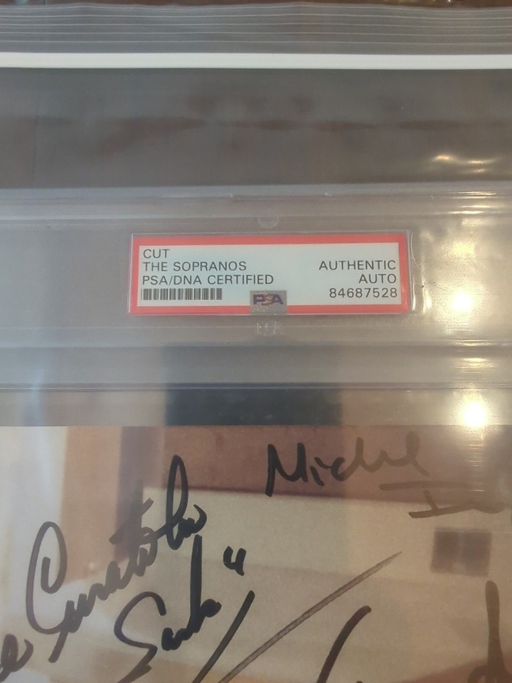 Sopranos James Gandolfini Cast Signed Book Page PSA Auto | eBay