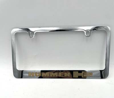 Chrome Hummer H2 Logo with Word License Plate Frame Official Licensed ...