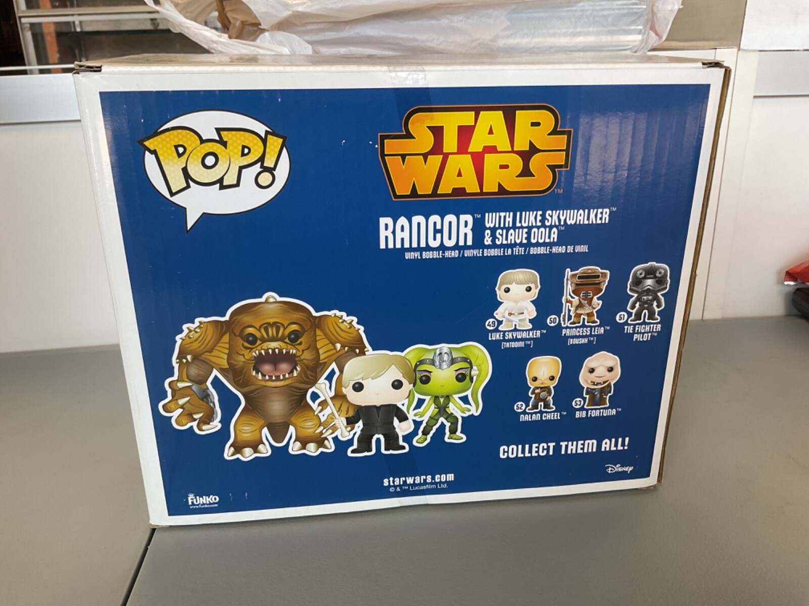 FUNKO POP! STAR WARS RANCOR WITH LUKE SKYWALKER & SLAVE OOLA 3 PACK ...