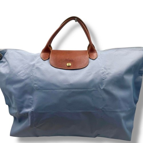 LONGCHAMP Horse Logo Pliage Nylon Boston Hand Tote Bag Women XL Light ...