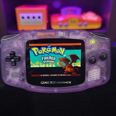 Atomic Purple GameBoy Advance GBA Console with iPS Backlight Backlit ...