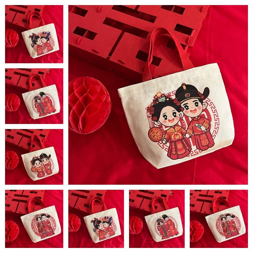 Handheld Chinese Style Candy Bag With Handle Mini Sugar Bag Wedding ...