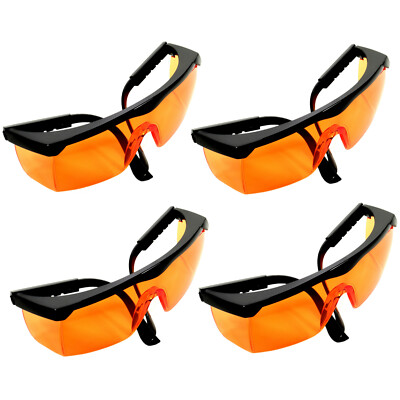 4-Pack Orange Tint Protection Eyewear / Lightweight Safety Glasses for ...