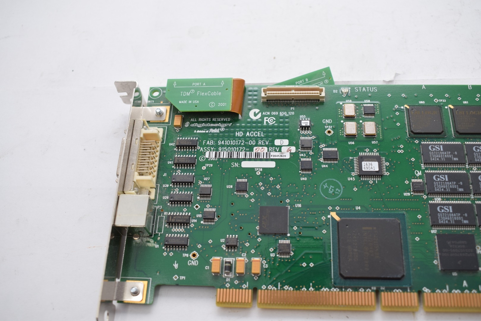 Avid Digidesign System 941010172-00 Rev D HD Accel Card PCI 915010172 ...