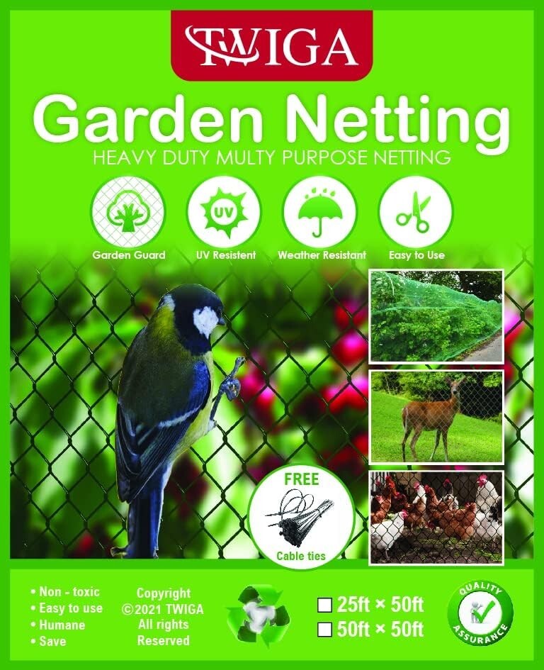 Heavy Duty Netting for Bird Poultry Aviary Game Pens 25' X 50' Net ...