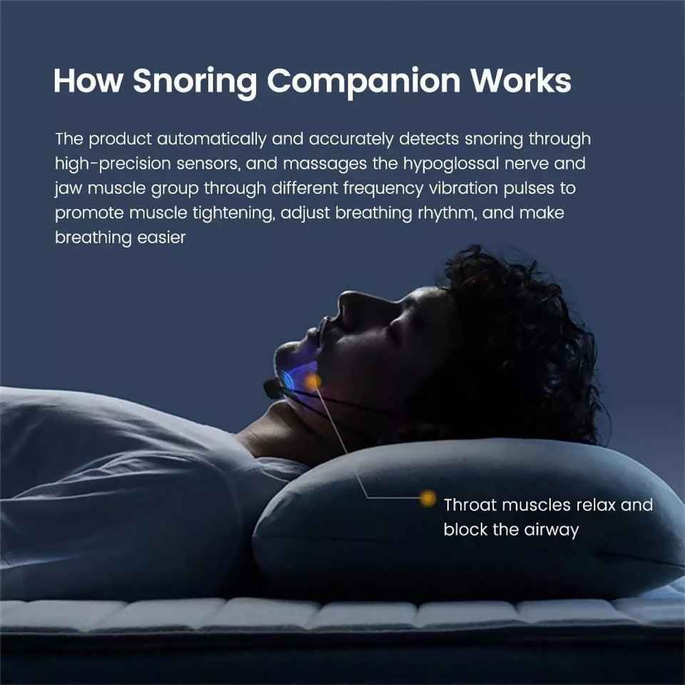 New Smart Snoring Stopper Sleep Aid Anti Snoring Chin Device Muscle ...