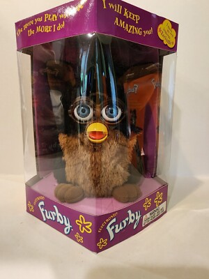 Vintage Furby 1999 Brown Black Tiger Electronics New in Box model 70 ...