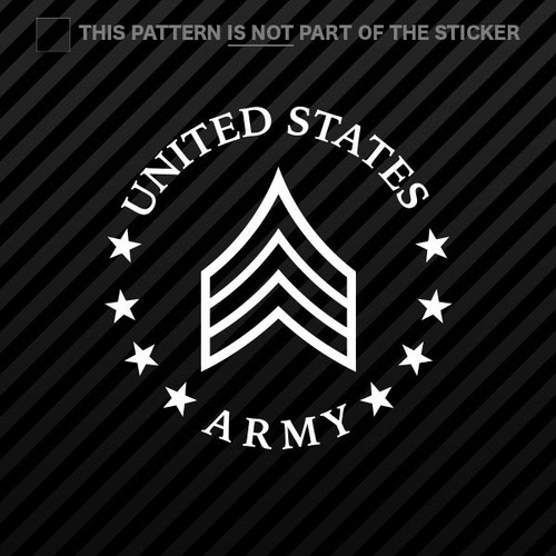 (2x) E-5 Sergeant US Army Rank Sticker Self Adhesive Vinyl SGT OR-5 E5 ...