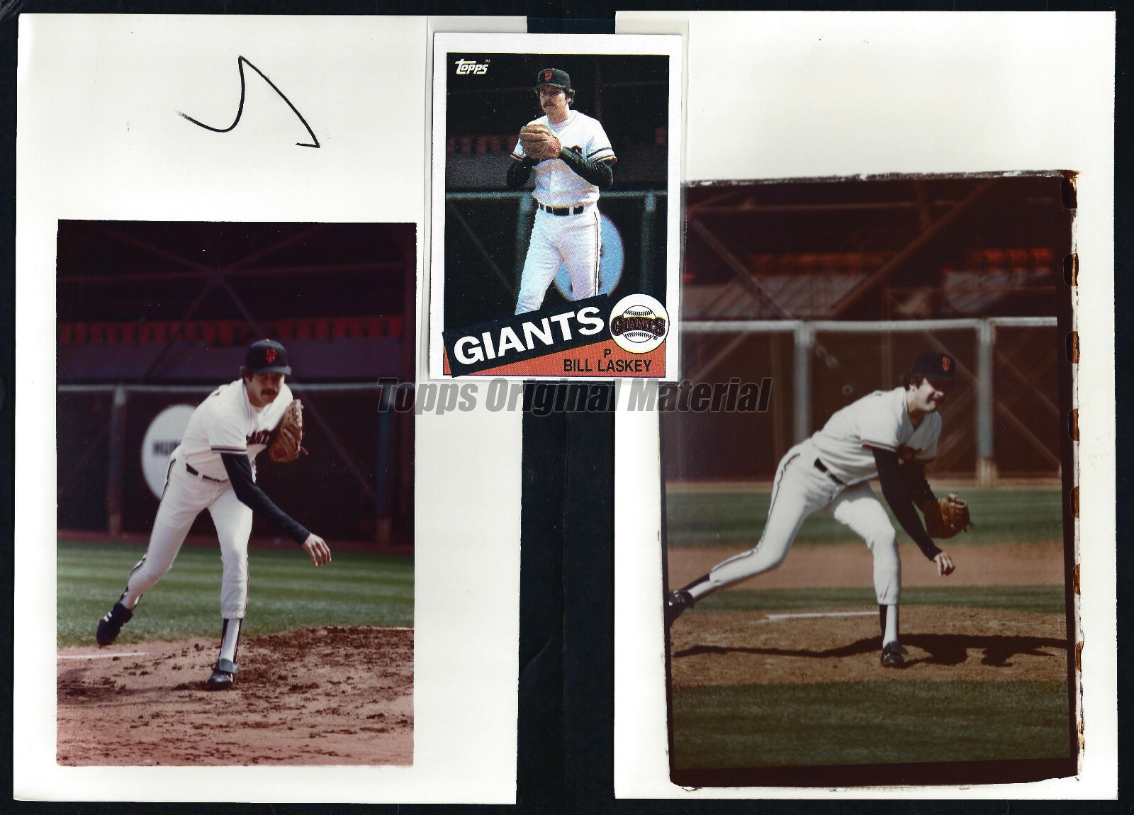 Bill Laskey Giants 1985 Topps Original Extra Photos 5x8 Vault Archive ...