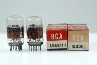 2 Vintage 15BD11 RCA Dissimilar Twin Triode Pentode Compactron Tube ...