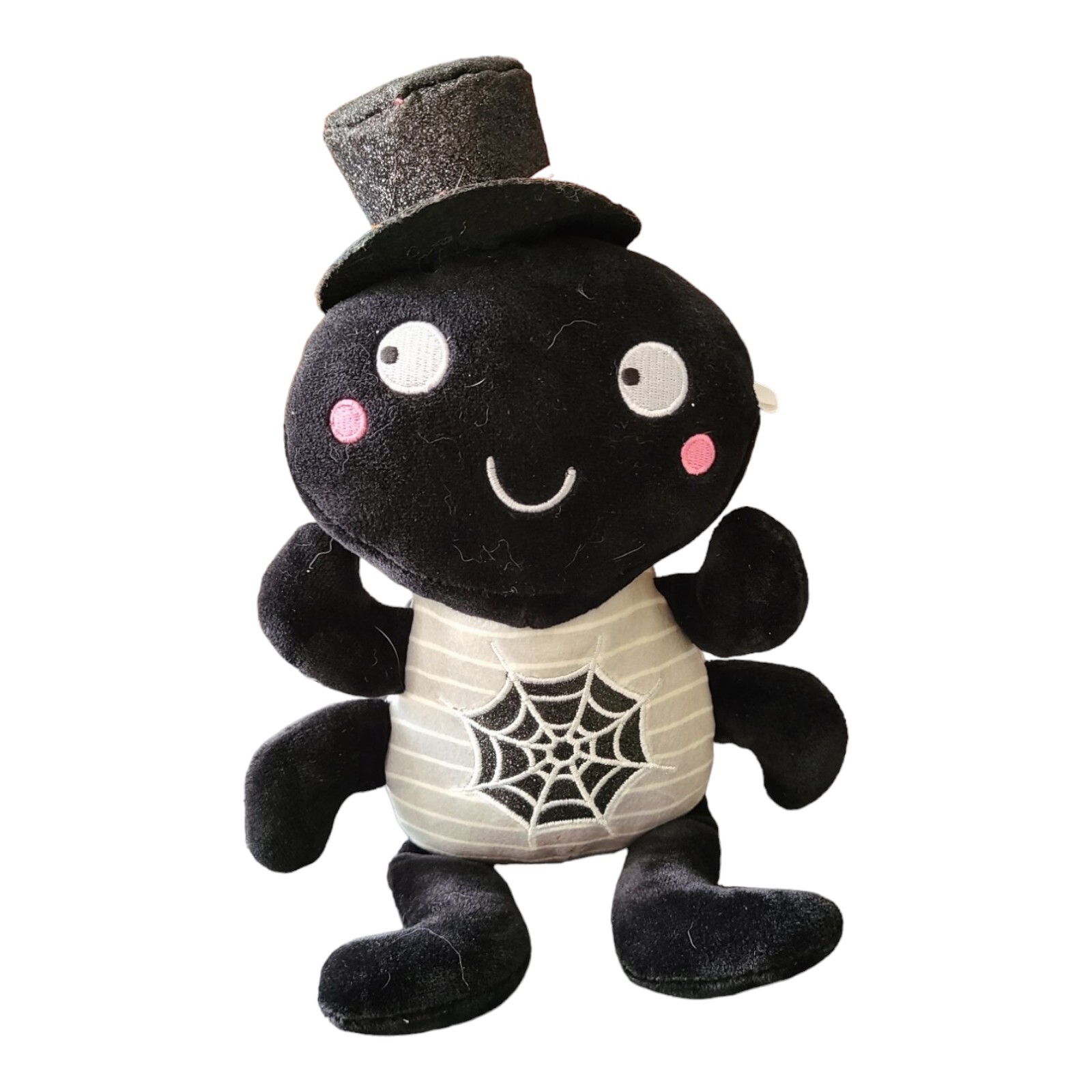 Meijer Halloween Spider Plush Toy Little Miss Muffet Glitter Hat Web ...