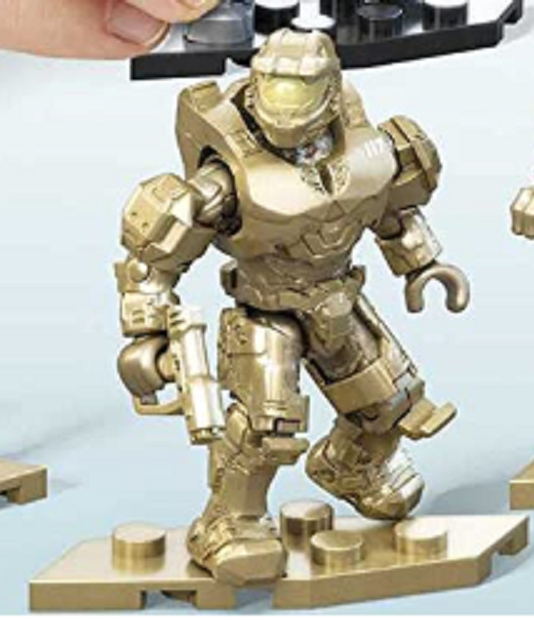 GOLDEN MASTER CHEIF FIGURE FROM MEGA Halo 20th Anniversary Pack Halo ...