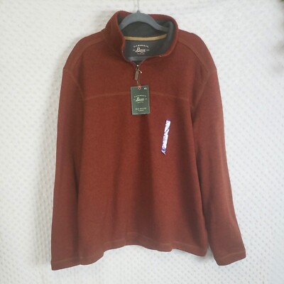 G.H.BASS & Co. Mens Rock Sweater Fleece Size XXL 1/4 Zip Long Sleeve ...
