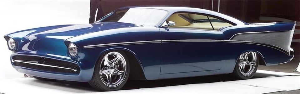 Chevrolet 57 Chevy 1957 Custom 55 1:24 SCALE METAL BODY MODEL CAR 1955 ...