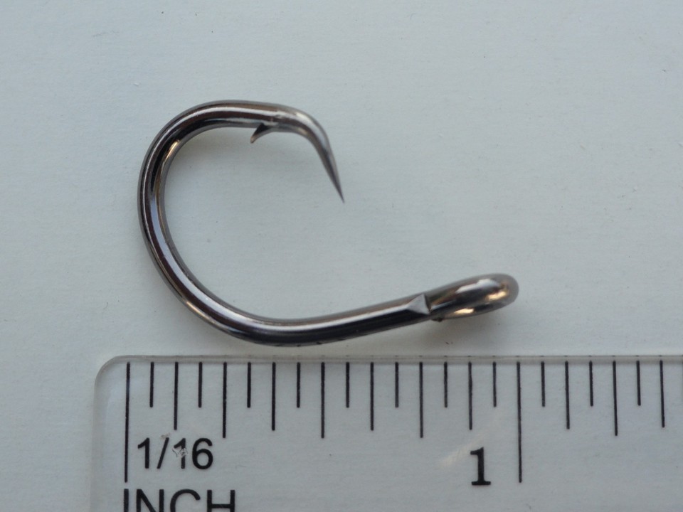 24 -120 pcs Size #1 Circle Hooks 4X Strong Black Nickel Finish Fishing ...