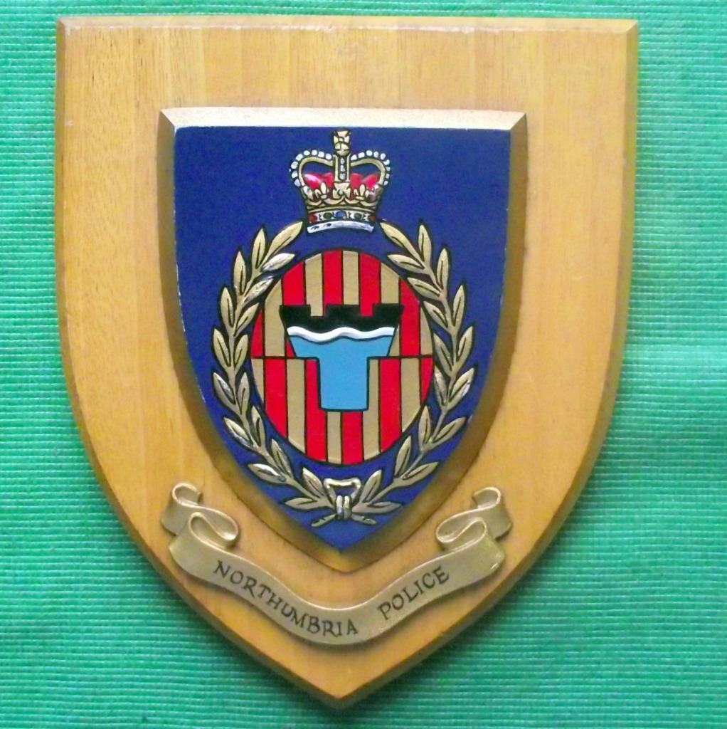 Obsolete Northumberland Northumbria Police Crest Plaque Shield | eBay