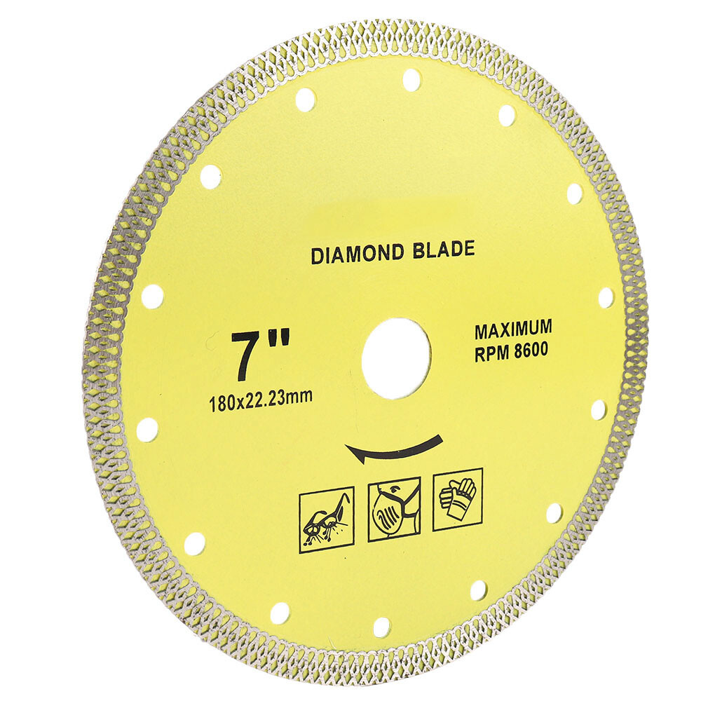 7 Inch Diamond Saw Blade Turbo Circular Cutting Disc for Stone Ceramic ...