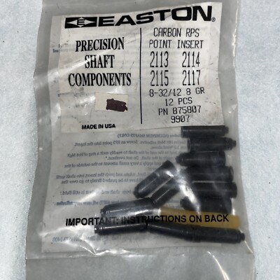 Easton Precision Shaft Components Carbon RPS Point Insert 8/32 12.8 ...