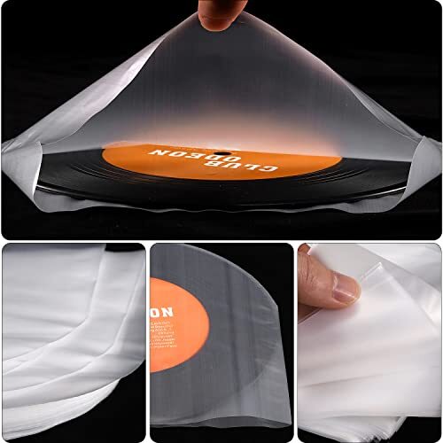 100 Pieces LP Vinyl Record Inner Sleeves 10 Inch Semi-Transparent Inner ...