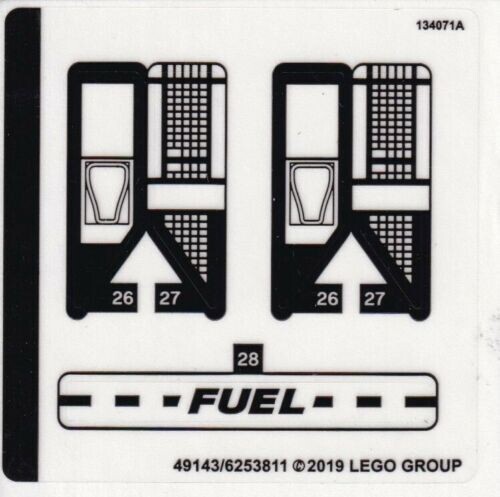 Lego ® Planche Stickers Autocollant Chevrolet Camaro ZL1 Race Car Set ...