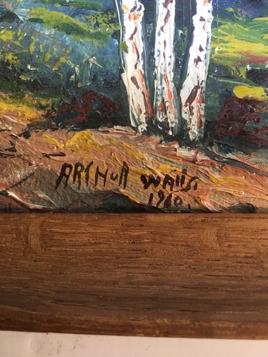 Original oil on board artist Arthur Walls vintage/ antique Western ...