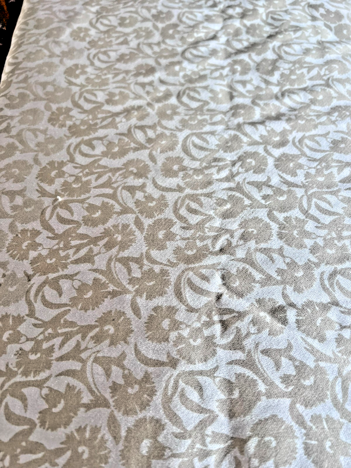 Hand Block Design on Heavy Cotton with a Sateen Finish, Aprox. 5 yards ...
