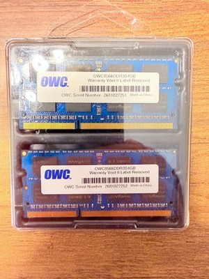 8GB (2x4GB) PC8500 DDR3 1066MHz OWC SO-DIMM Memory for Macbook, Mini ...