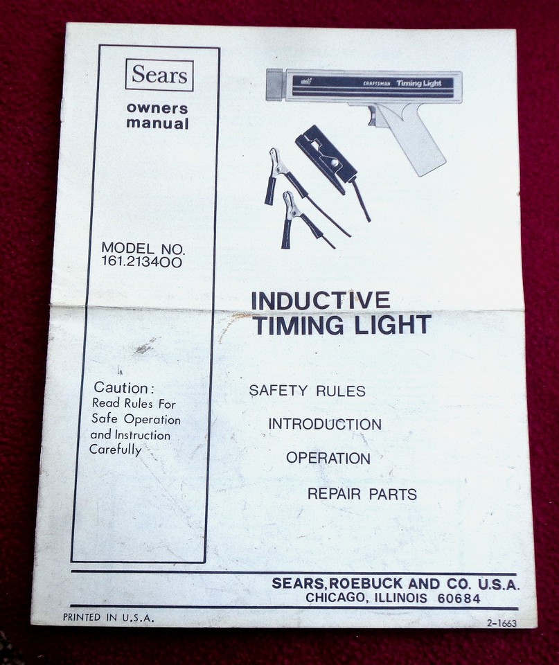 VINTAGE sears craftsman timing light | eBay