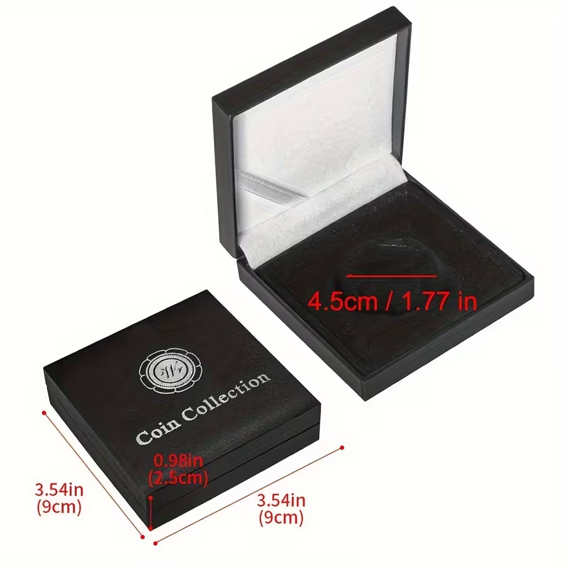 Black Silver Bullion One Piece Coin Collection Case - Perfect for Perth ...