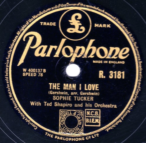 Classique Sophie Tucker 198cm The Man I Love / Life Begins At Forty ...