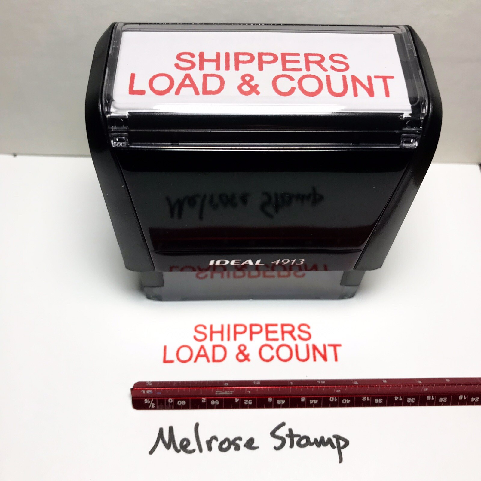 Shippers Load And Max 47% OFF Count Rubber Stamp Inking Ideal Red Self ...