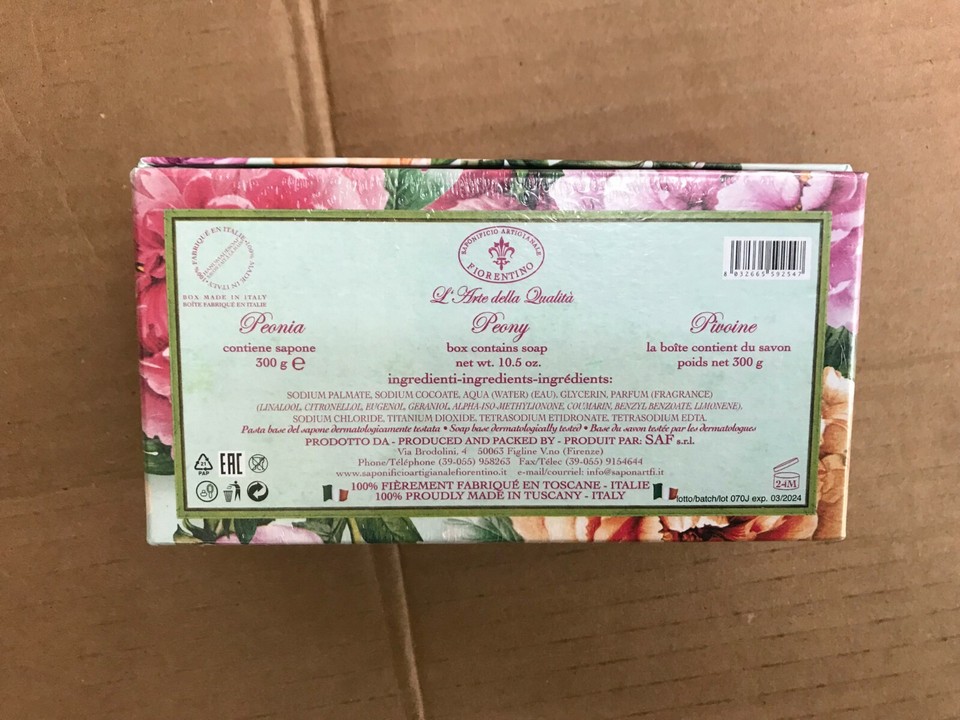 PEONY scented soap la saponeria firenze made in italy 10.5 oz | eBay