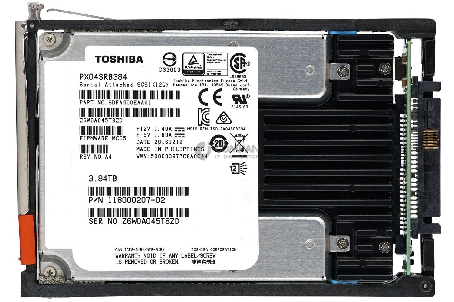 005052155 EMC FLASH SSD 3.84TB / SAS 12G / 2.5" SFF / FOR EMC UNITY DAE ...