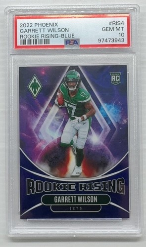 2022 Phoenix Garrett Wilson Blue Rookie Rising RC #35/35 #RIS-4 PSA 10 ...
