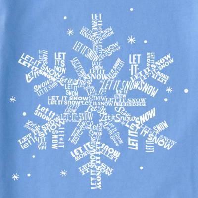 Large NWT Women's Life is Good Let It Snow Snowflake Blue LS Crusher ...
