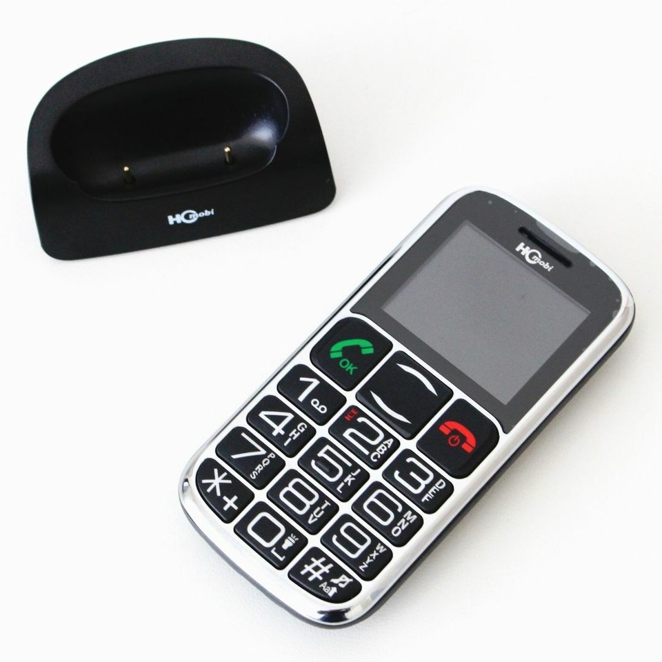 HC Mobi Senior Old People Mobile Phone Big Dial Buttons Help SOS ...