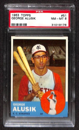 1963 Topps #51 GEORGE ALUSIK PSA 8 NM-MT 31019178 | eBay