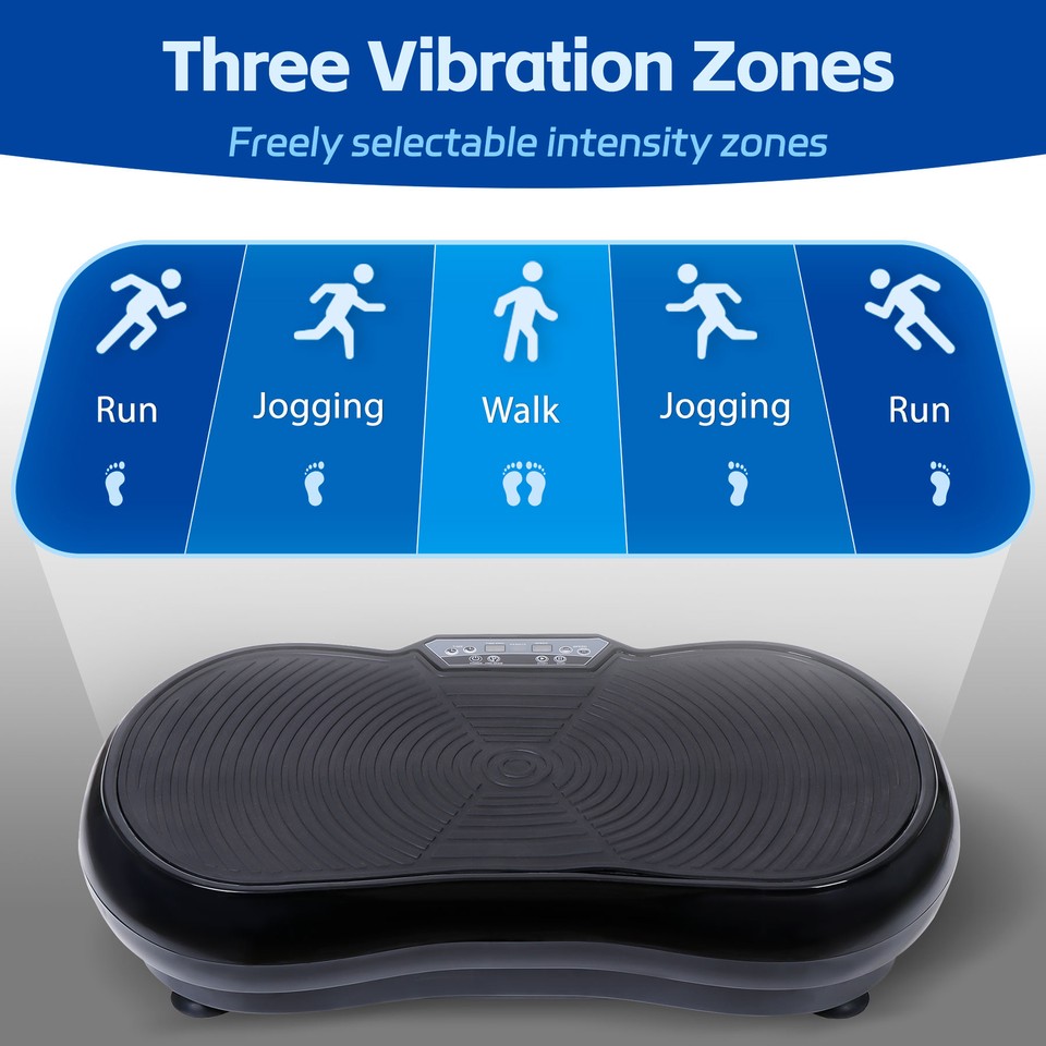 Full Body Massage Vibration Platform Machine Fitness Gym W/Bluetooth 3 ...